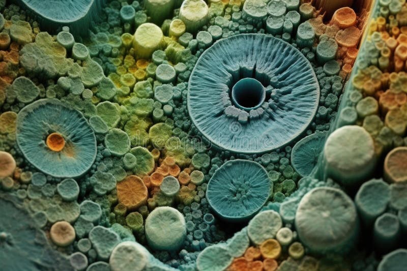 Cross-section of Plant Cells Under Microscope Stock Photo - Image of ...