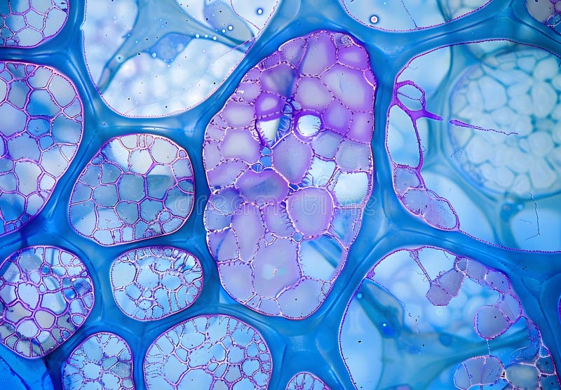 Abstract Cellular Structure Blue Purple Background Stock Illustration ...