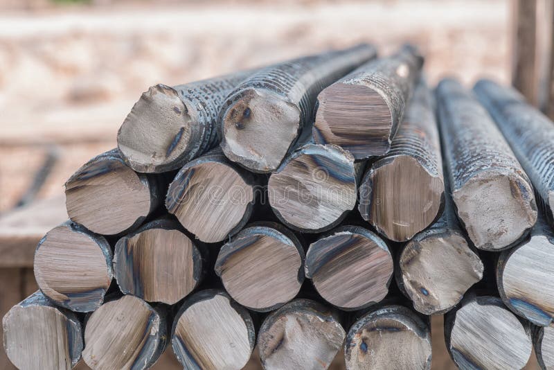 Cross Section Rebar or Division Rebar Stock Image - Image of rebar ...
