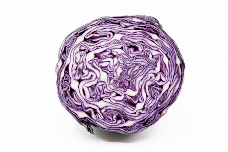 Cross Section of a Red Cabbage Stock Image - Image of ingredient ...