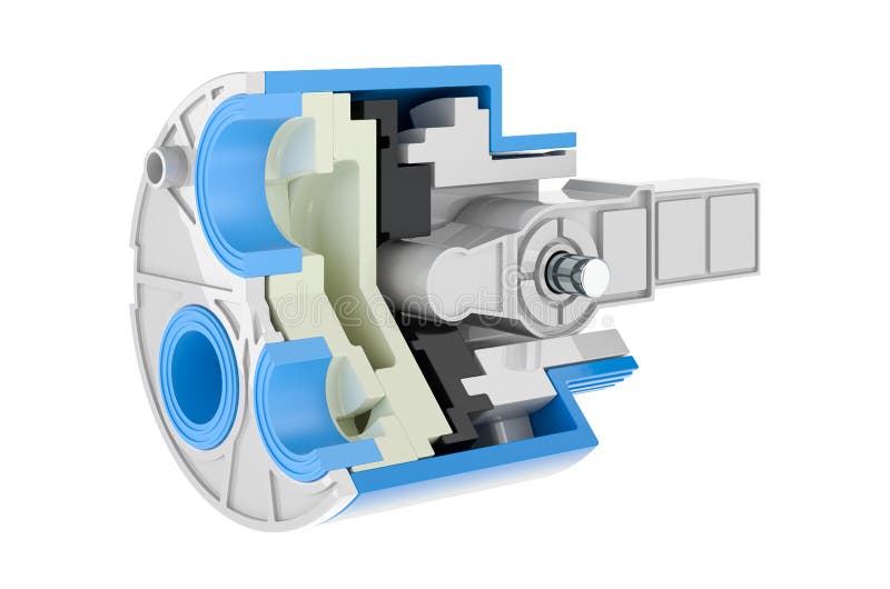 Cross-section of Replacement Faucet Cartridge. 3D Rendering Stock ...