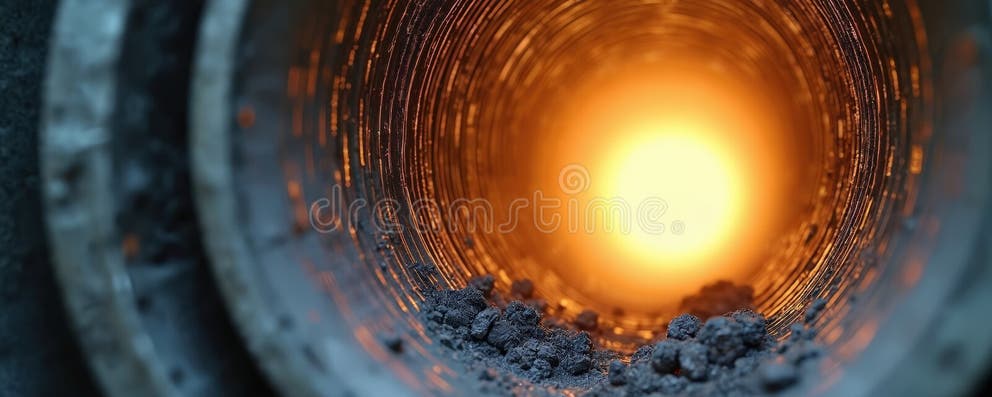 Cross-section Shows Relining Process of Underground Pipe. Liner Curing ...