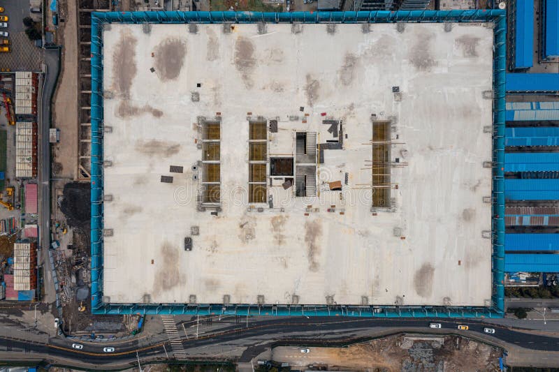 Cross-section of a Skyscraper Under Construction in Wuhan, China Stock ...