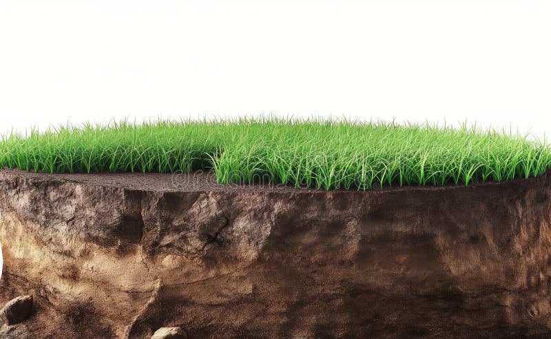 Cross Section of Soil with Grass Stock Image - Image of environment ...