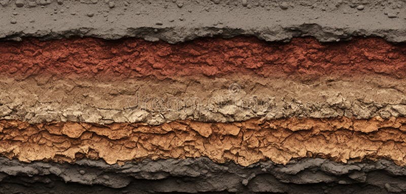 Cross-section through a Soil Layer with Different Colored Sediment ...