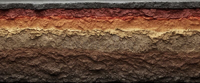 Cross-section through a Soil Layer with Different Colored Sediment ...
