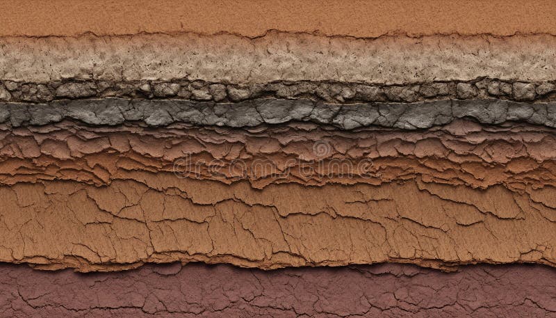 Cross-section through a Soil Layer with Different Colored Sediment ...