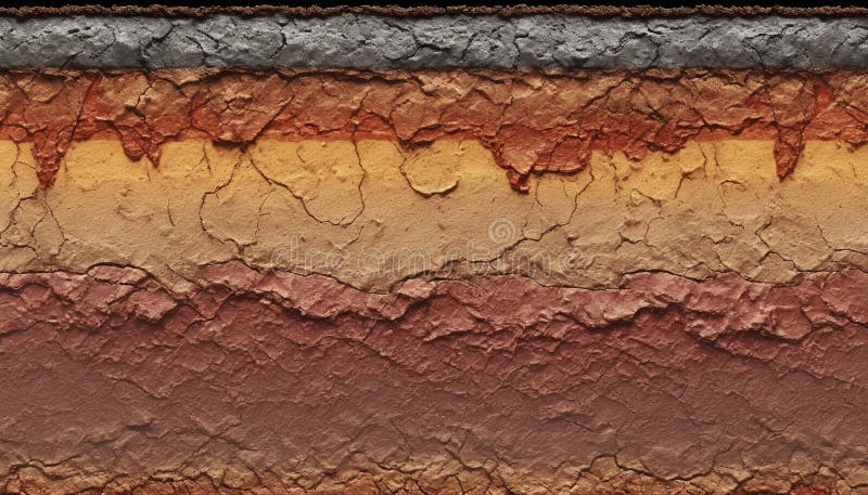 Cross-section through a Soil Layer with Different Colored Sediment ...