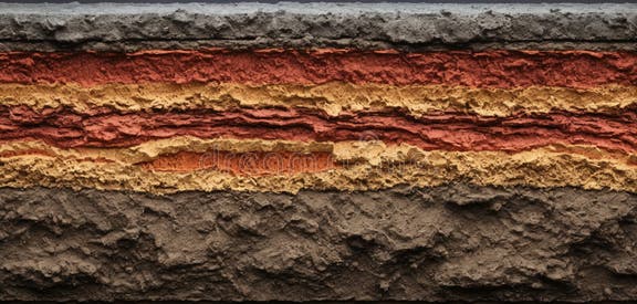 Cross-section through a Soil Layer with Different Colored Sediment ...