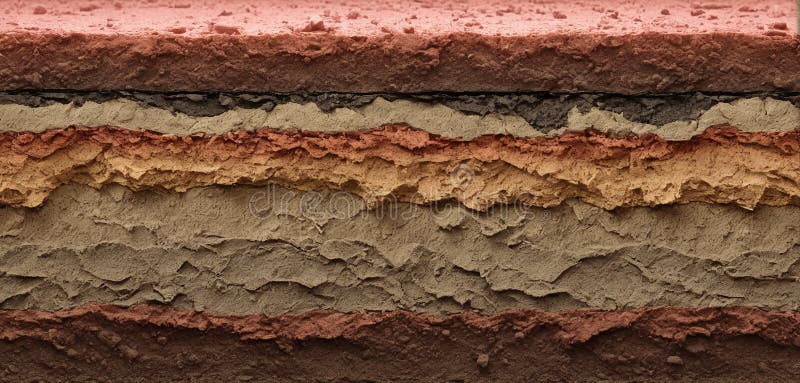 Cross-section through a Soil Layer with Different Colored Sediment ...