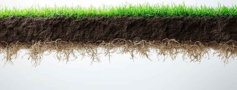 A Cross-section of Soil Layers Reveals a Panorama Where Roots Delve ...