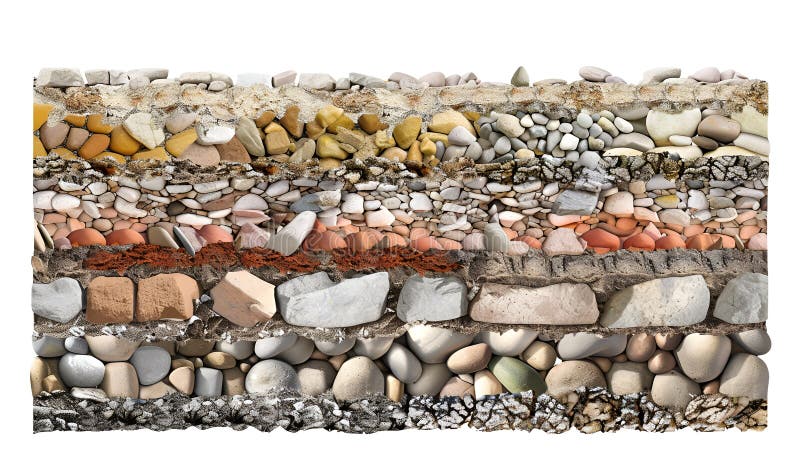 Cross-section of Soil Layers Showcasing Various Textures and ...