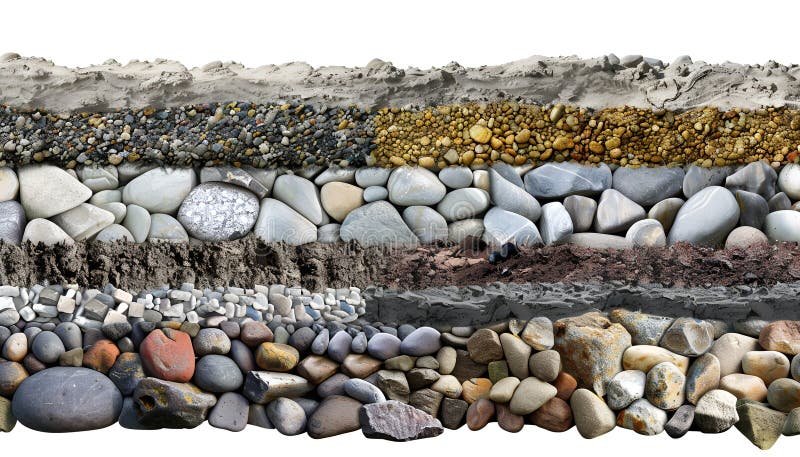 Cross-section of Soil Layers Showcasing Various Textures and ...
