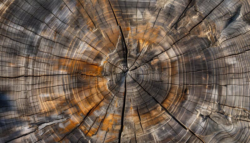 Cross Section of the Tree. the Texture of the Wood in the Stump Stock ...