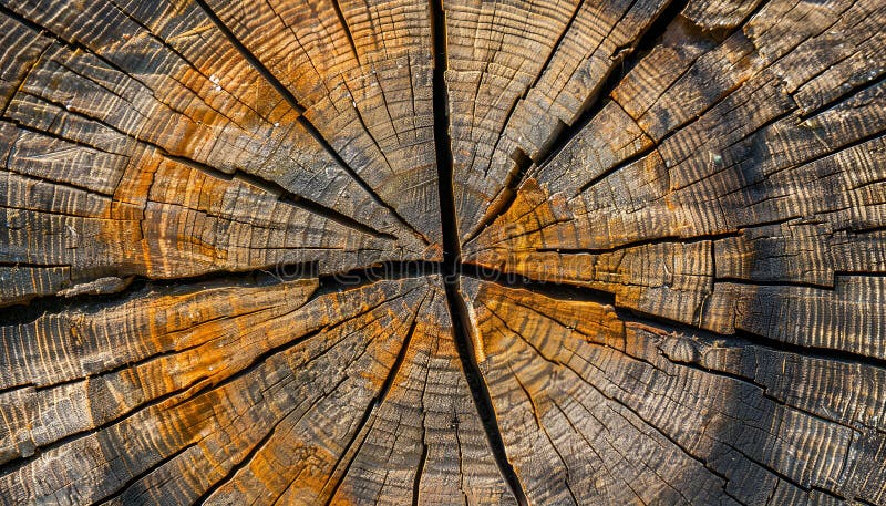 Cross Section of the Tree. the Texture of the Wood in the Stump Stock ...