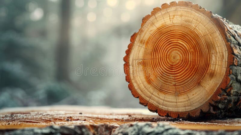 Cross-section of Tree Trunk in the Forest Stock Image - Image of cross ...