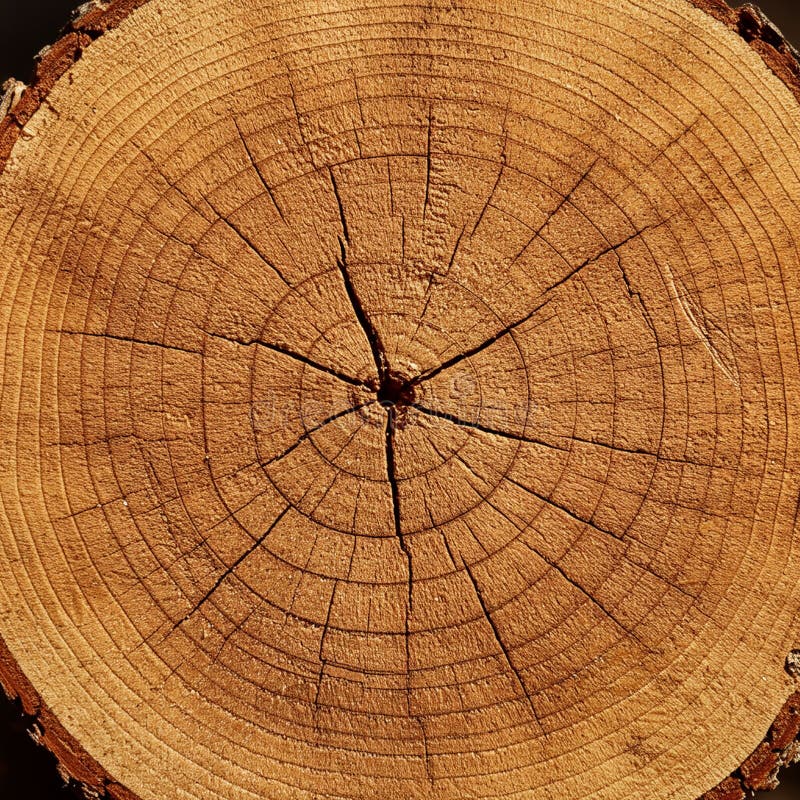 Cross-section of a Tree Trunk Showing Concentric Growth Rings. the ...