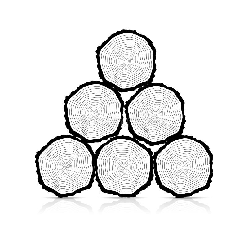 Cross Section of the Trunk, Vector Illustration Stock Vector ...