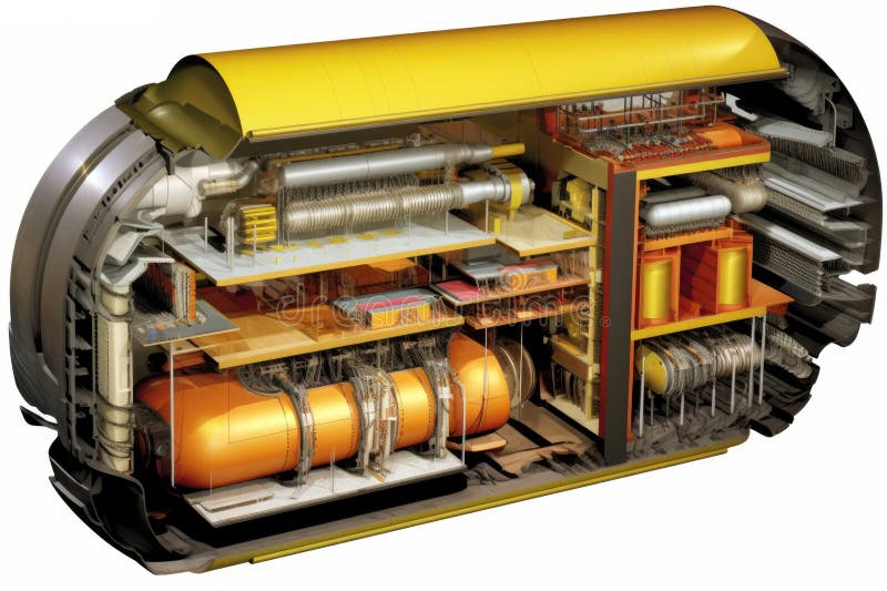 Cross-section View of Nuclear Battery with Labels Stock Illustration ...