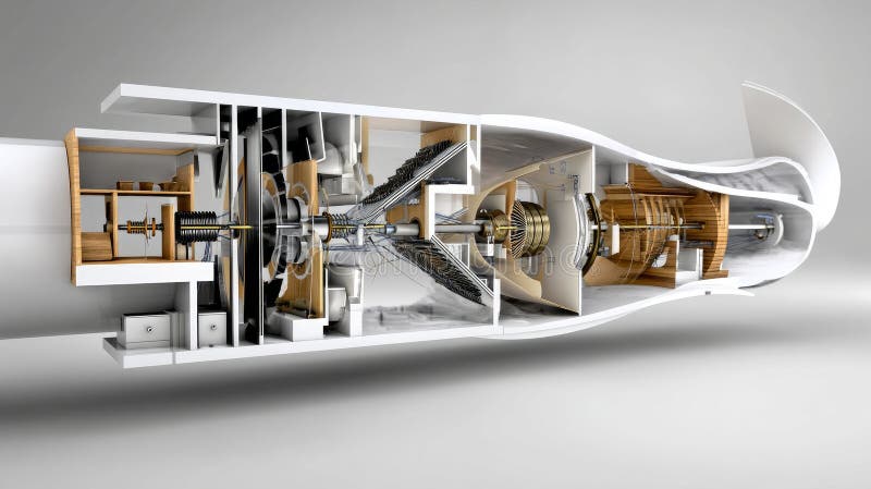 Cross-section View of Wind Turbine Internals, Technical and Educational ...