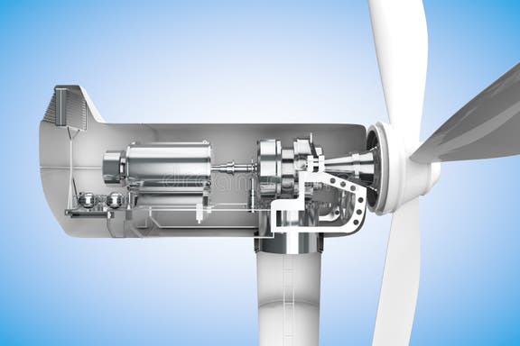 Cross-section of windmill stock illustration. Illustration of friendly ...