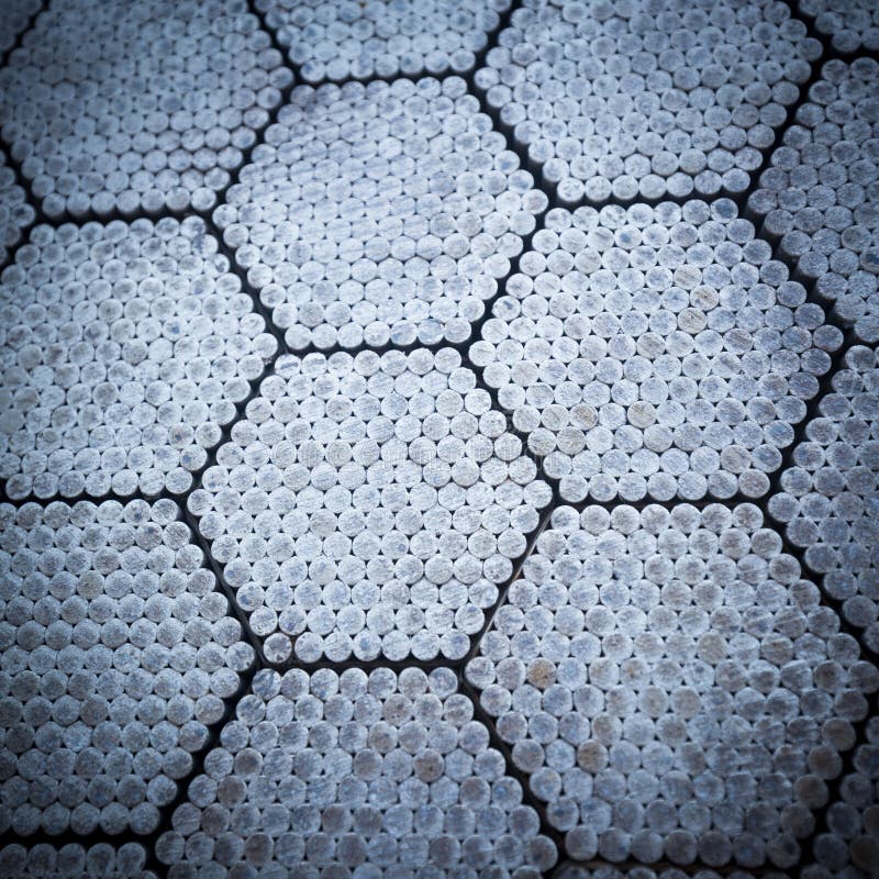 Cross-section of the Wire Rope Stock Photo - Image of closeup, global ...