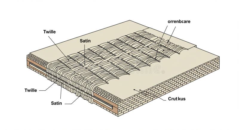 Cross-sectional Diagram of a Composite Material with Various Labeled ...