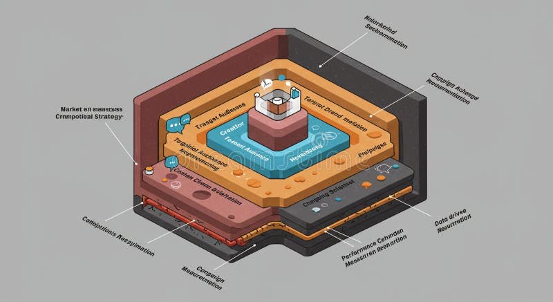 Cross-sectional Diagram of a Multi-layered Conceptual Model, Featuring ...