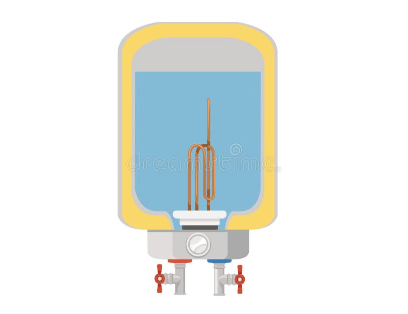 Cross-sectional Diagram of a Water Heater with Internal Components ...