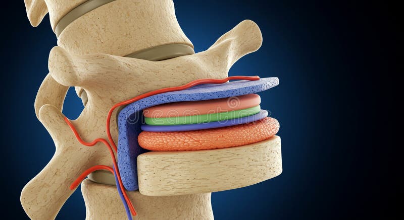 Cross-sectional Illustration of a Vertebral Column Segment ...