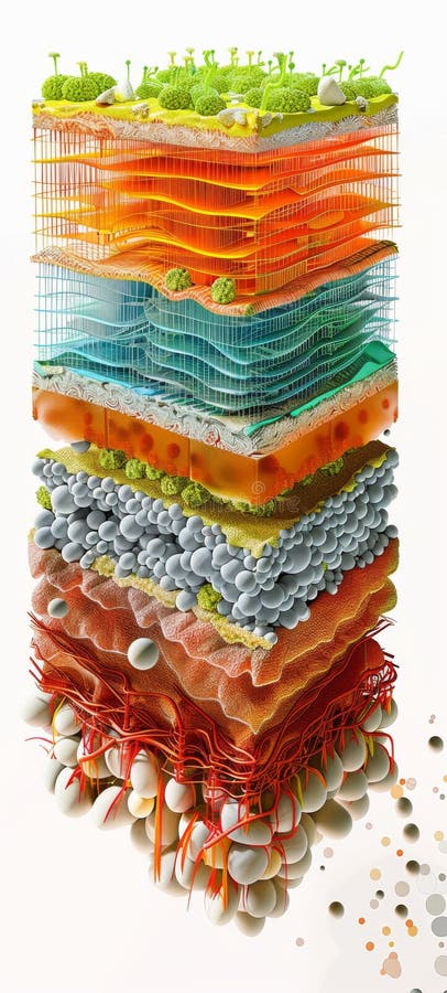 A Crosssectional View of a Nanoengineered Material Showing Its Layered ...