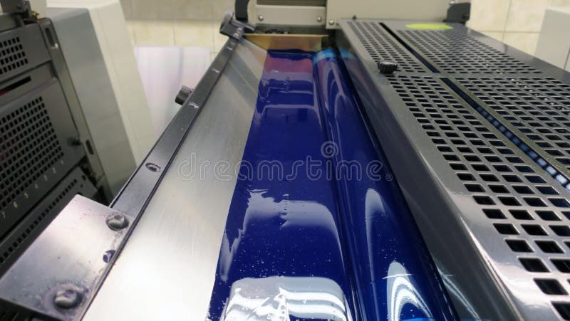 Cross-sectional View on Printing Machines Stock Photo - Image of ...