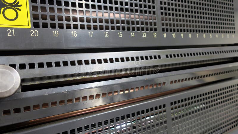 Cross-sectional View on Printing Machines Stock Image - Image of ...