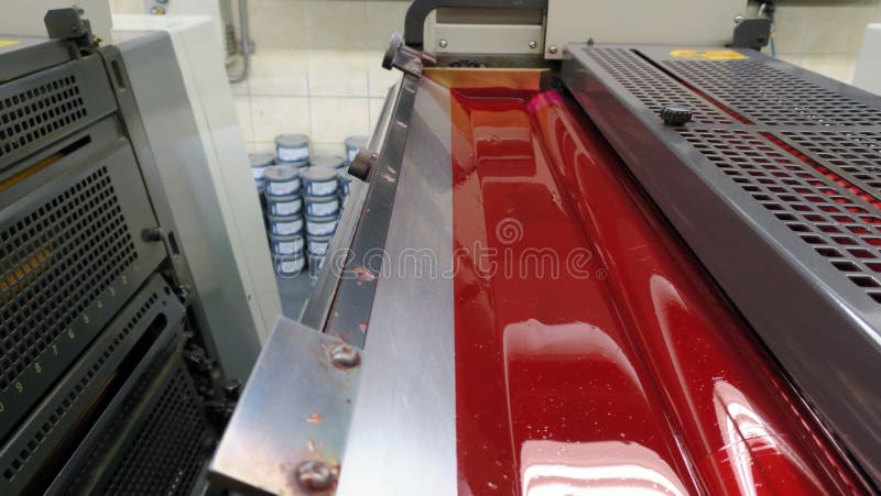 Cross-sectional View on Printing Machines Stock Photo - Image of ...