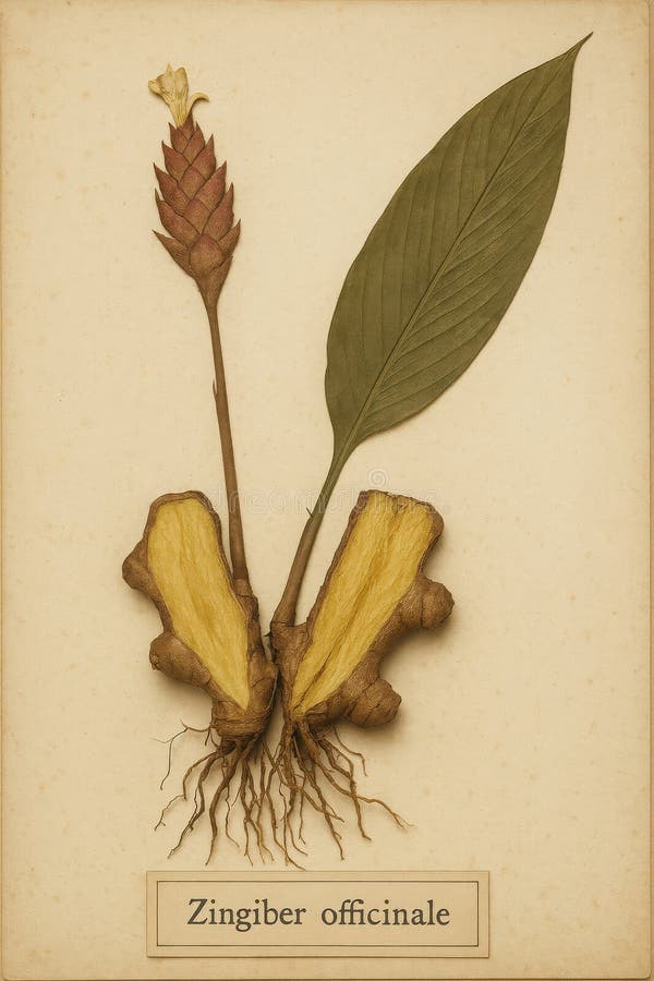 Cross Sectioned Ginger Rhizome Stock Illustrations – 1 Cross Sectioned ...