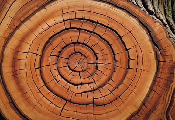 Cross-sections of Tree Trunks Stock Illustration - Illustration of ...