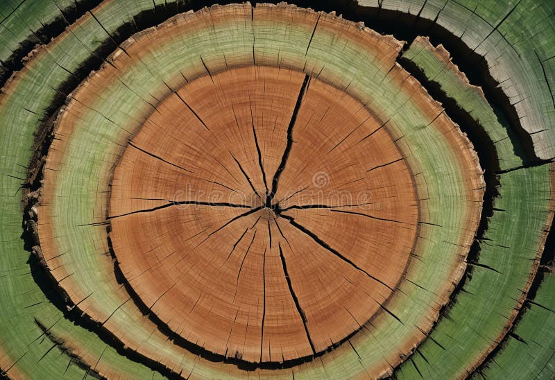 Cross-sections of Tree Trunks Stock Illustration - Illustration of ...