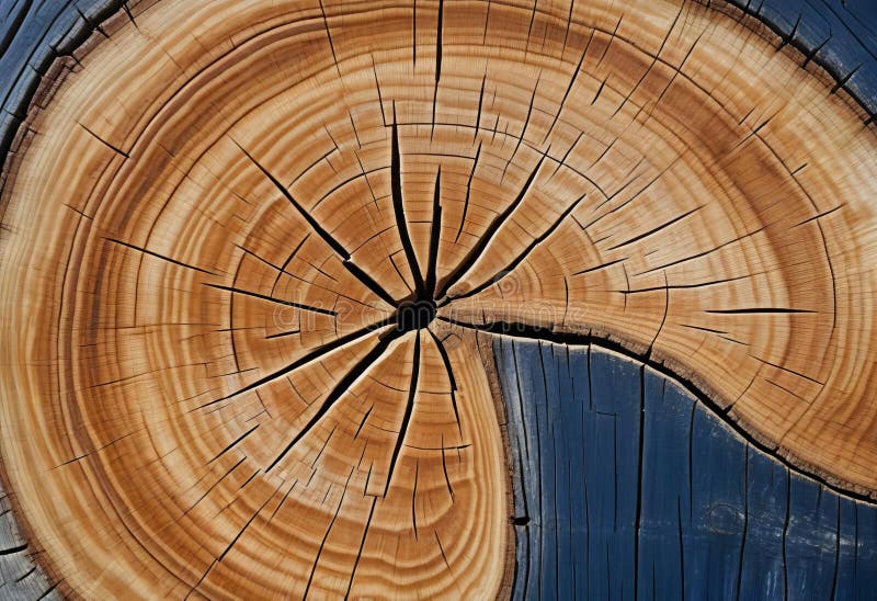 Cross-sections of Tree Trunks Stock Illustration - Illustration of ...