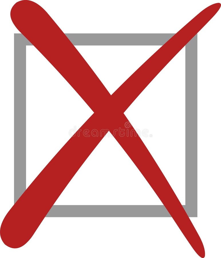 Cross selection check box stock vector. Illustration of wrong - 353379767