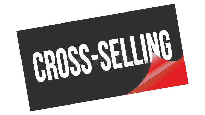 CROSS-SELLING Text on Black Red Sticker Stamp Stock Illustration ...
