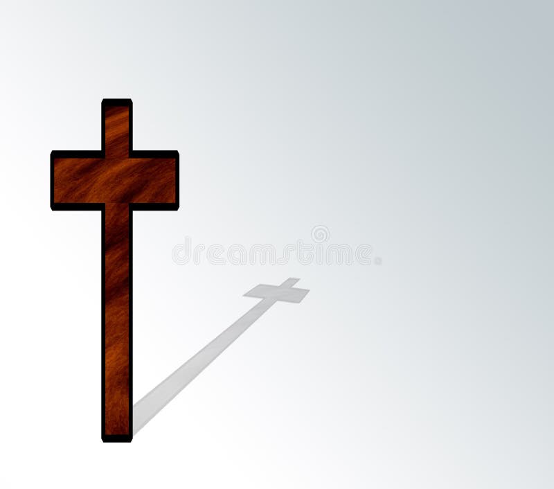 Cross and Shadow stock illustration. Illustration of christ - 5563922