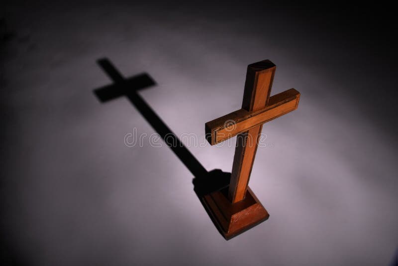 Cross in dark. stock photo. Image of religious, concept - 6982924
