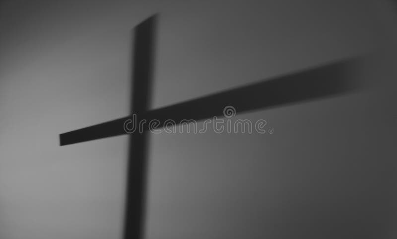 Cross shadow on the wall stock image. Image of belief - 255021277