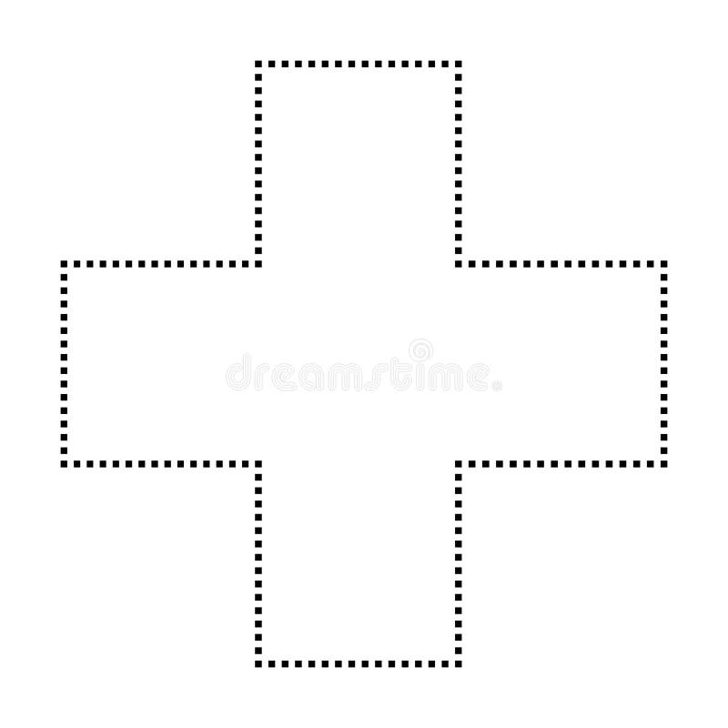 Cross Shape Dotted Symbol Vector Icon for Creative Graphic Design Ui ...