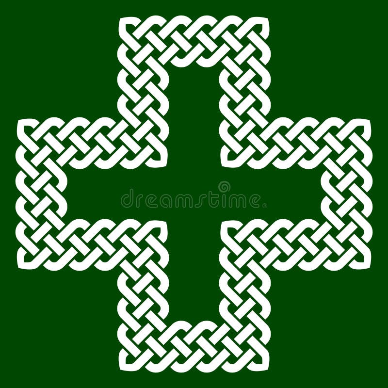 A Cross Shape Knot, Vector Illustration Stock Vector - Illustration of ...
