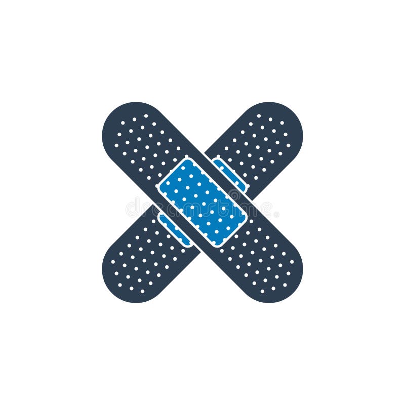 Cross Shaped Adhesive Plaster Icon. Stock Vector - Illustration of flat ...