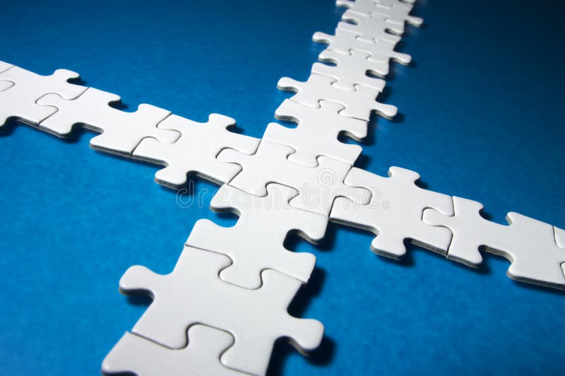 Cross-shaped Jigsaw Puzzle. Stock Image - Image of crisscross, piece ...