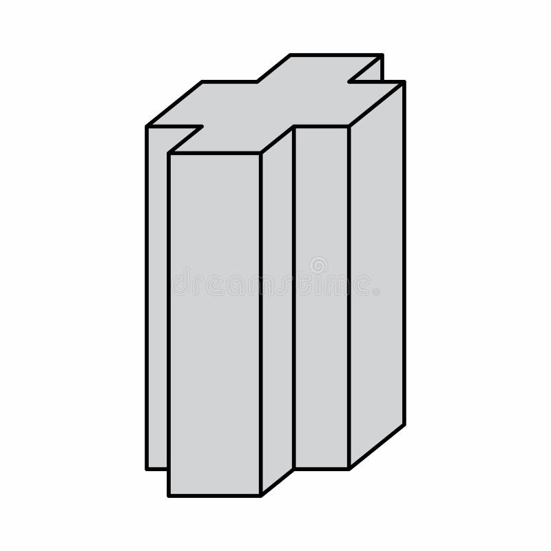 Cross Shaped Prism Geometric Shape Stock Vector - Illustration of ...