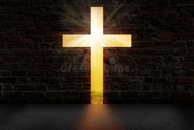 Cross Shaping Door in a Dark Room Stock Photo - Image of gate, christ ...