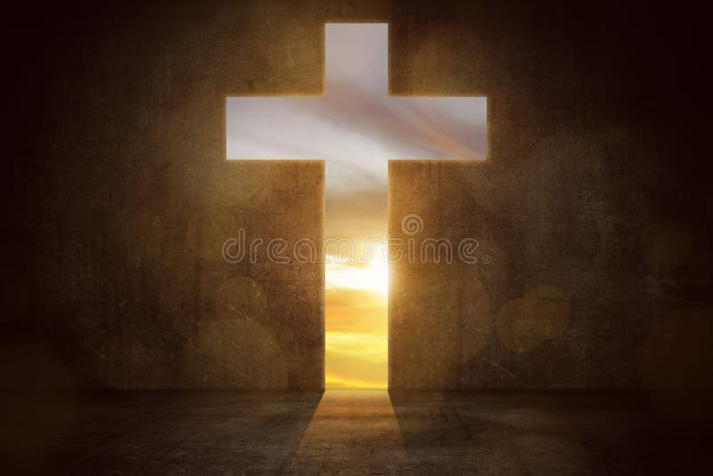 Cross shaping door stock photo. Image of sunrise, love - 81449872
